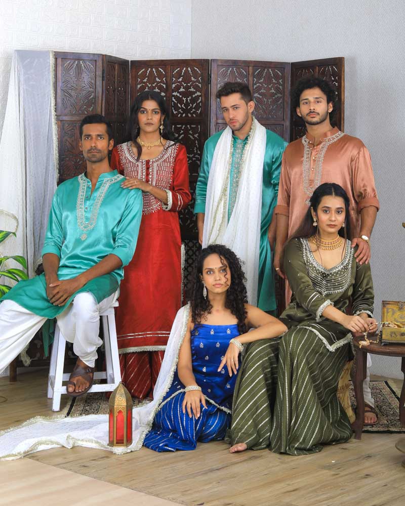 Buy Dina Traditional Silk Kurtis Online in India - Tanoti