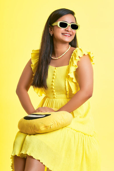 Berry | Ruffled Dress – Tanoti